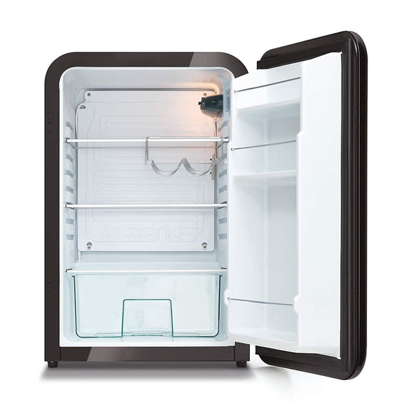 Husky 112L Retro Style Bar Fridge in Black (HUS-RETRO112BLK.1)
